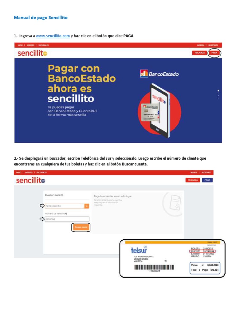 Manual Pago Sencillito | PDF