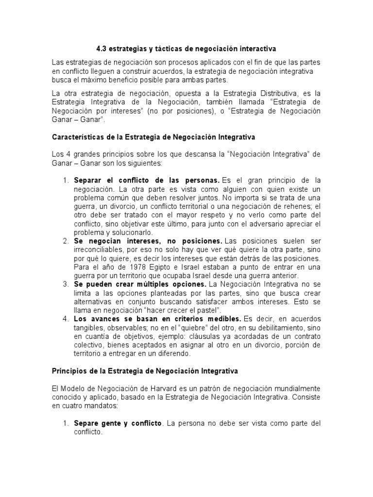 Estrategias de Negociación Ganar-Ganar | PDF | Negociación | Planificación