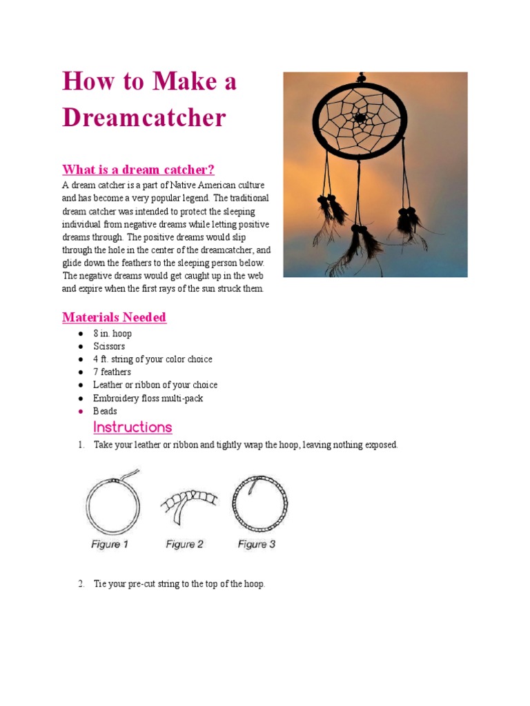 Dreamcatcher Making Instructions | PDF