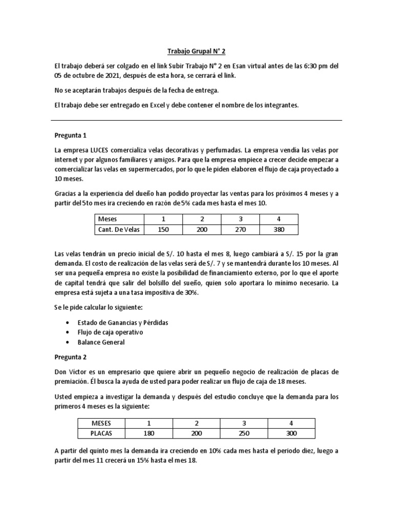 Trabajo Grupal N°2 | PDF