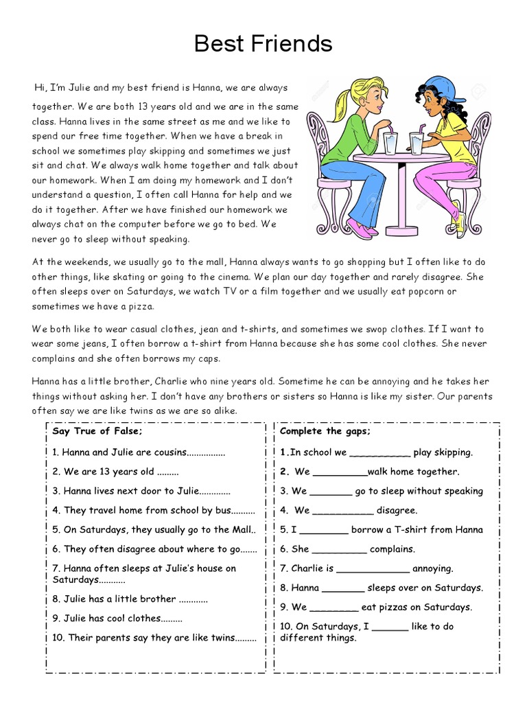 Best Friends Adverbs | PDF