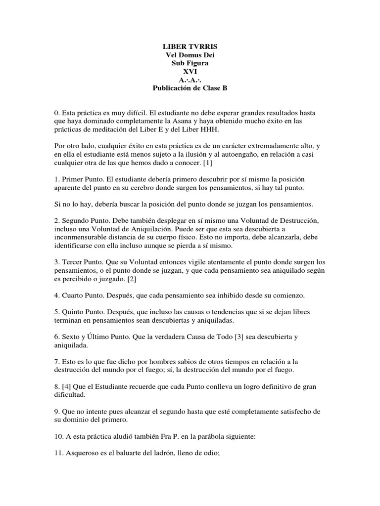 Práctica Avanzada del Liber XVI | PDF | Creencia religiosa y doctrina