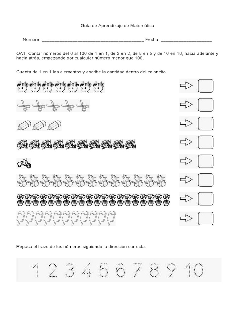Contando y reconociendo números: Una guía práctica para el aprendizaje ...