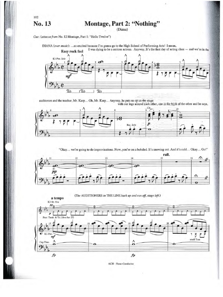 A Chorus Line - 2008 PC Score | PDF