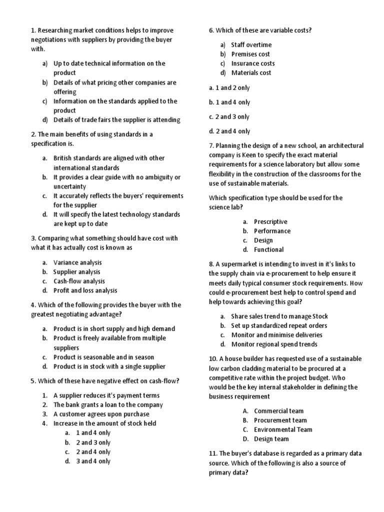 Understanding Different Types of Specifications and Their Uses | PDF ...