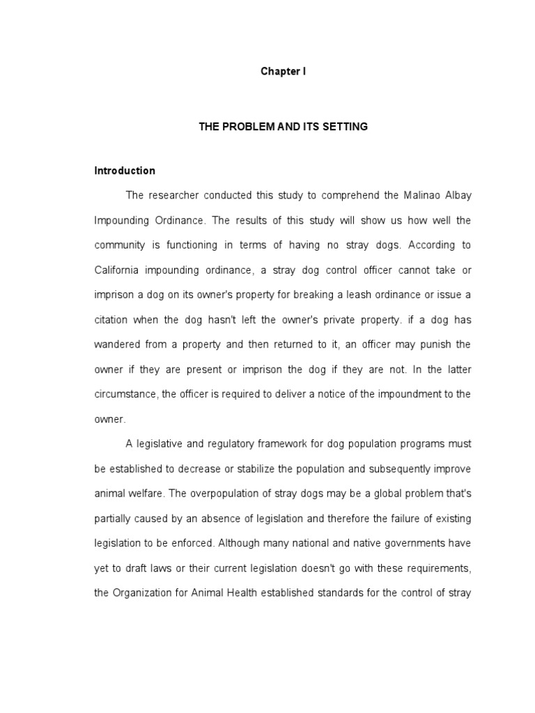 Malinao Albay Stray Dog Ordinance Study | PDF | Rabies | Dogs