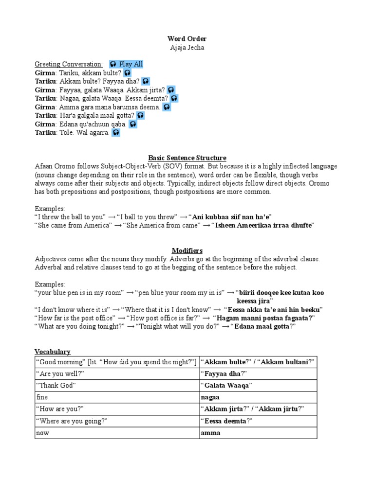 Ch02.Word Order | PDF | Language Arts & Discipline