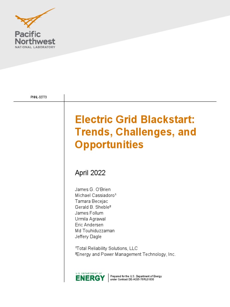 Electric Grid Blackstart | PDF | Electrical Grid | Power Station