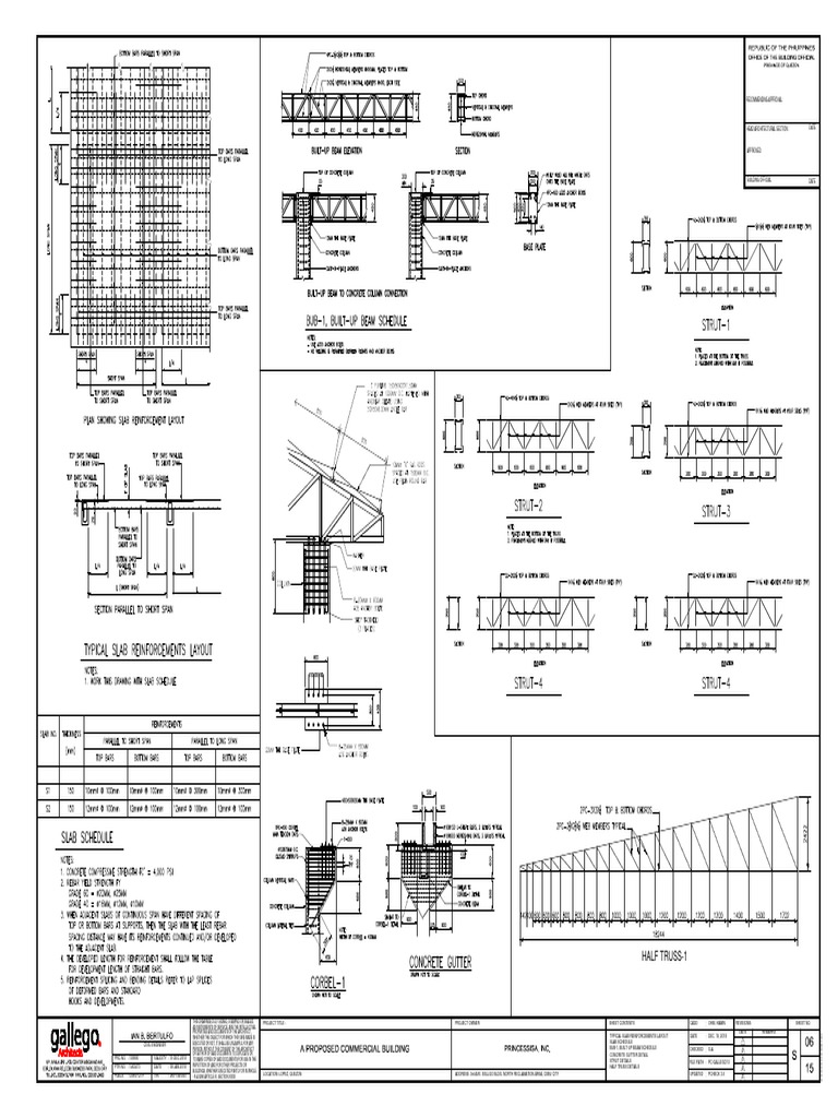 Half Truss Structural Details Document | PDF