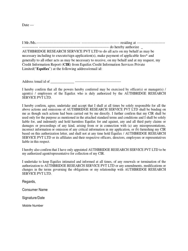 Tenant Credit Check Authorization Form | PDF | Law