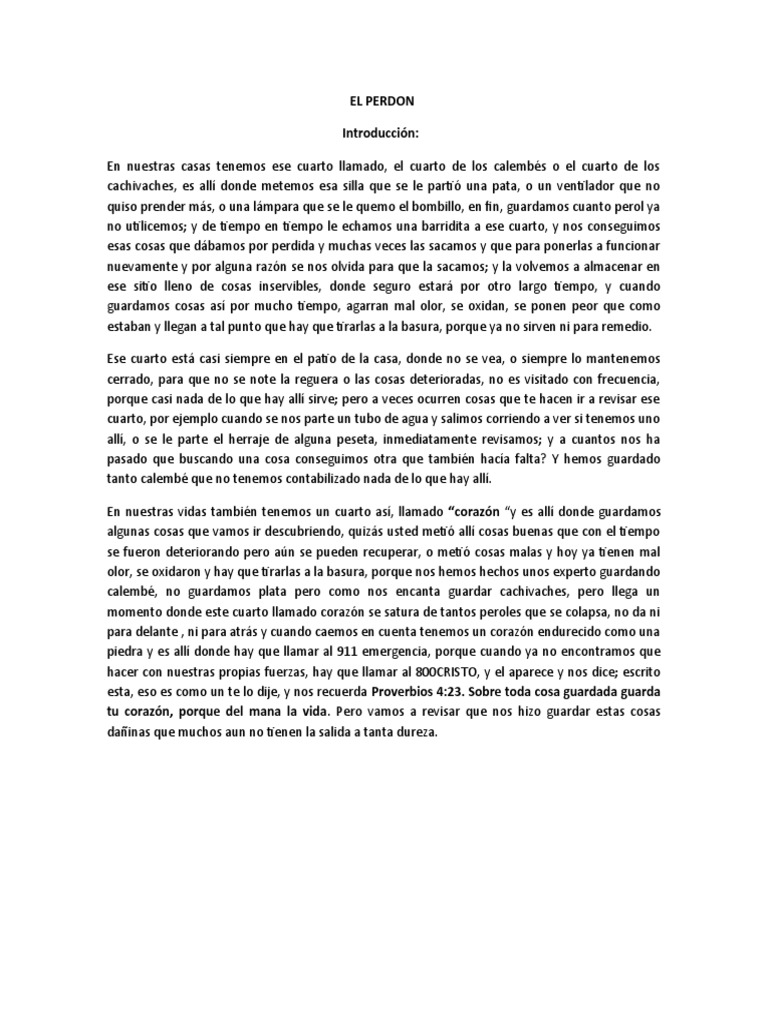El Perdon | PDF | Perdón | Dios