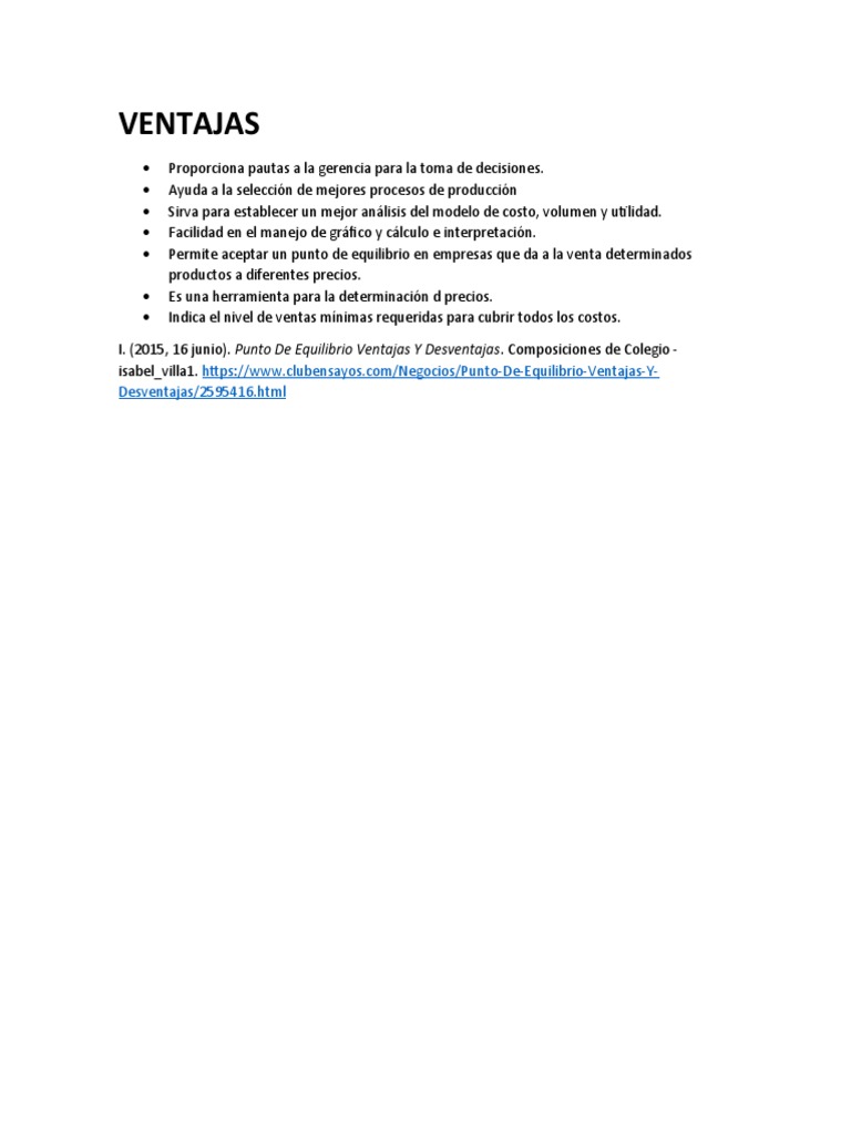 Ventajas: Desventajas/2595416.html | PDF