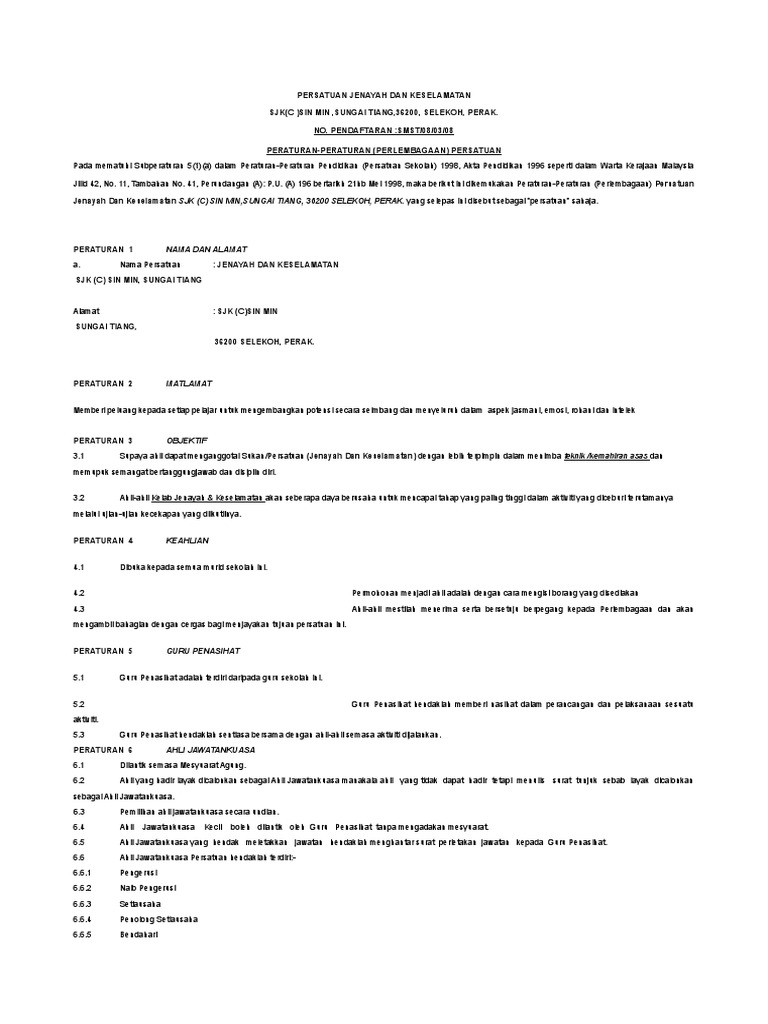 2022 Perlembagaan KPJ | PDF