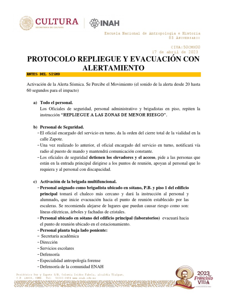 Protocolo Sismo | PDF | Ascensor