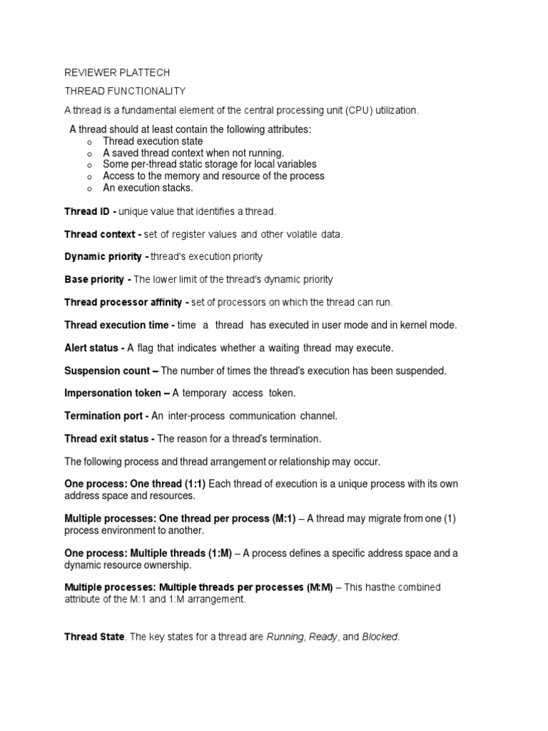 Reviewer Plattech | PDF | Thread (Computing) | Process (Computing)