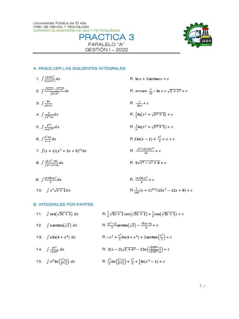 Practica 3 Integrales | PDF | Integral