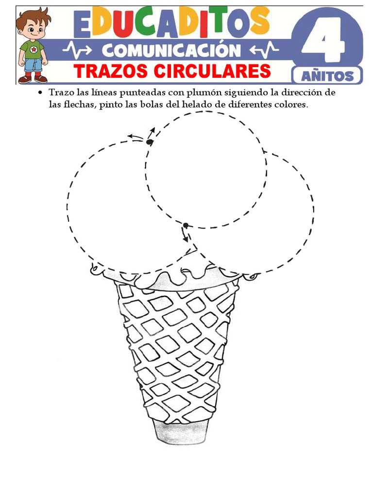 Trazos Circulares para Ninos de 4 Anos | PDF