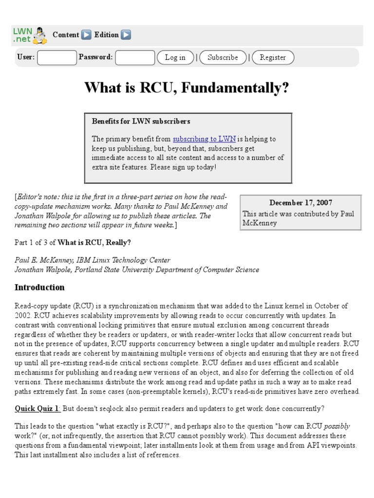 What is RCU, Fundamentally | PDF | Central Processing Unit | Information Technology Management