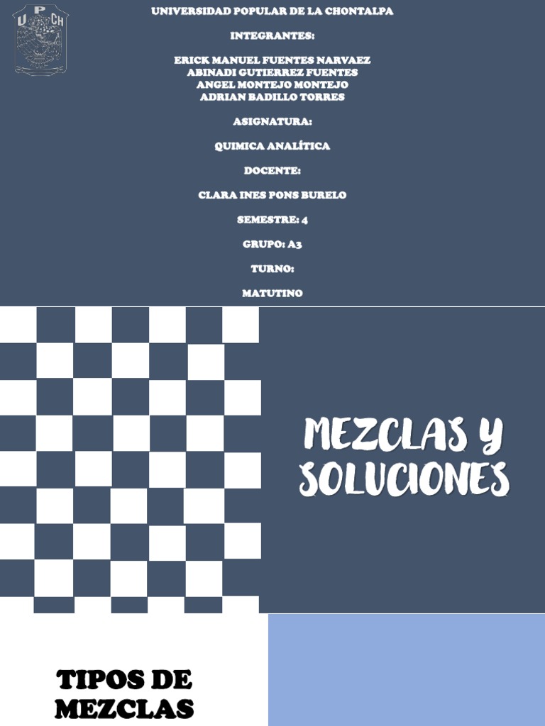 Mezclas y Soluciones | PDF | Concentración | Ciencias fisicas
