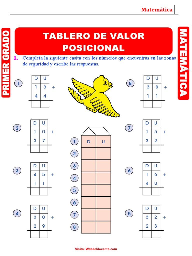Ejercicios de Valor Posicional para Niños | PDF
