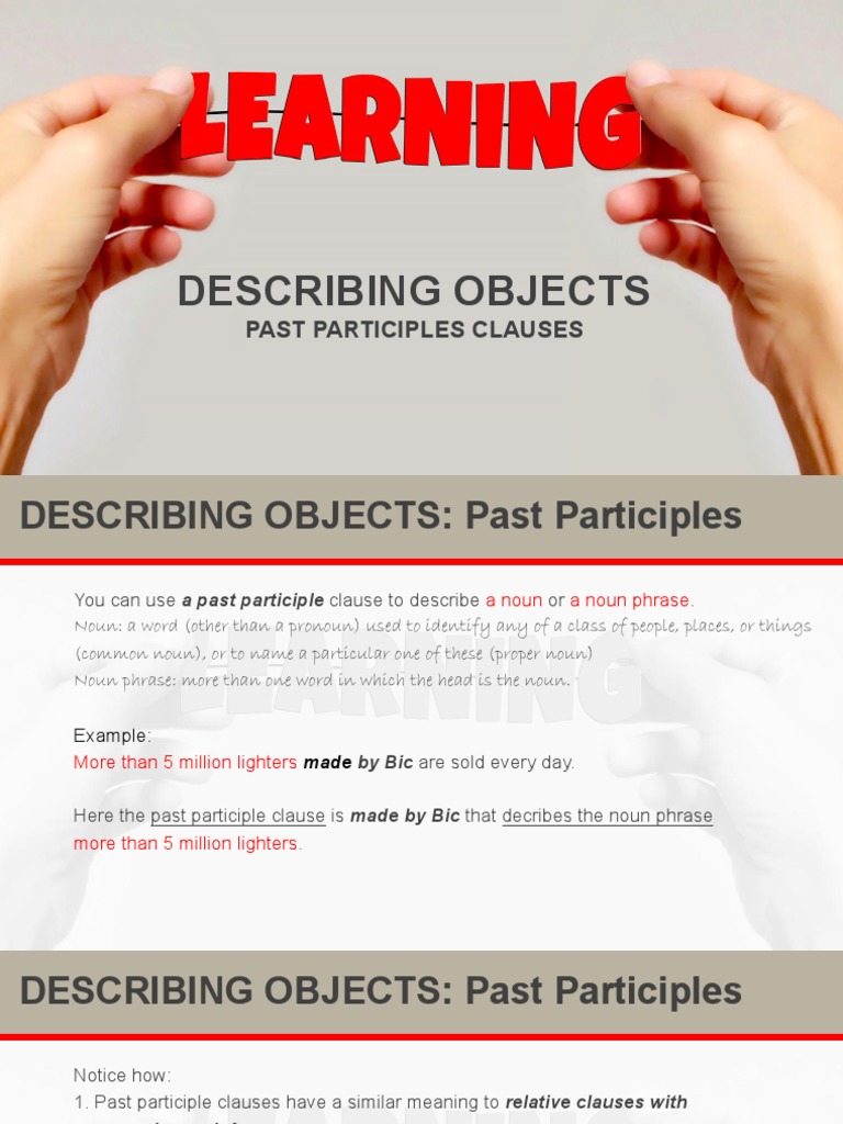 Describing Objects | PDF | Clause | Noun