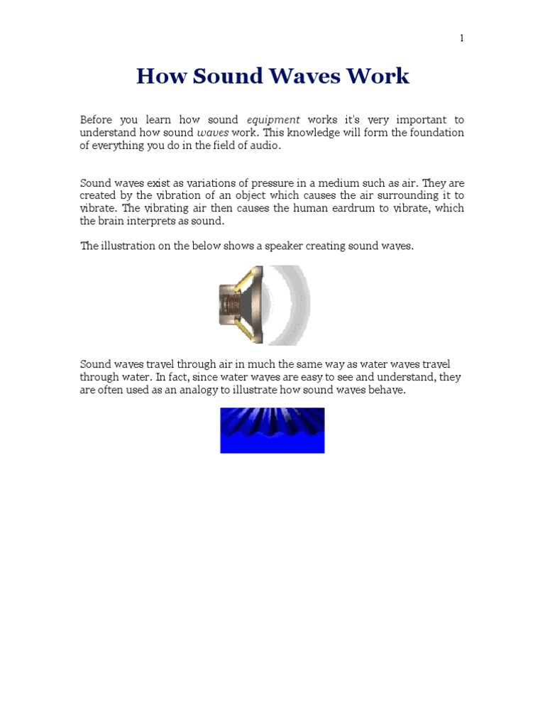 How Sound Waves Work | Sound | Waves