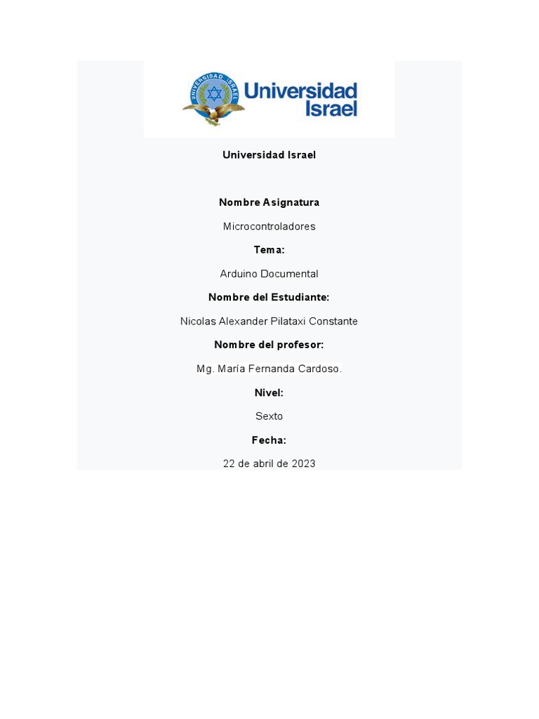 Tarea Semana 1 | PDF | Arduino | Informática