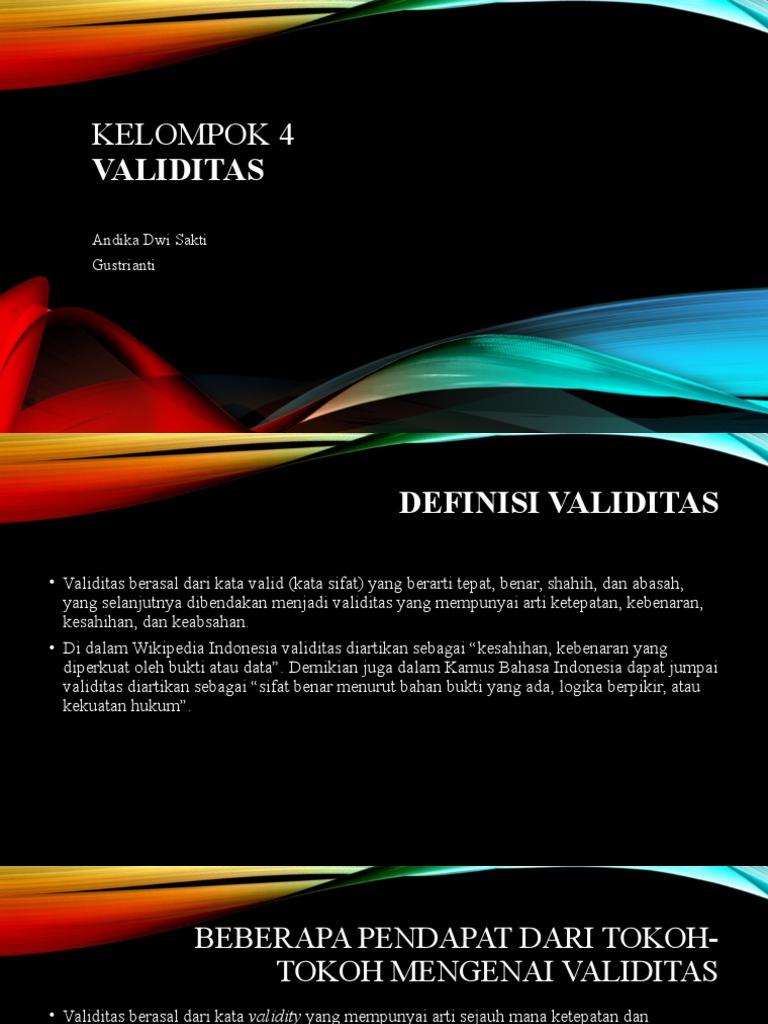 Kelompok 4: Validitas | PDF