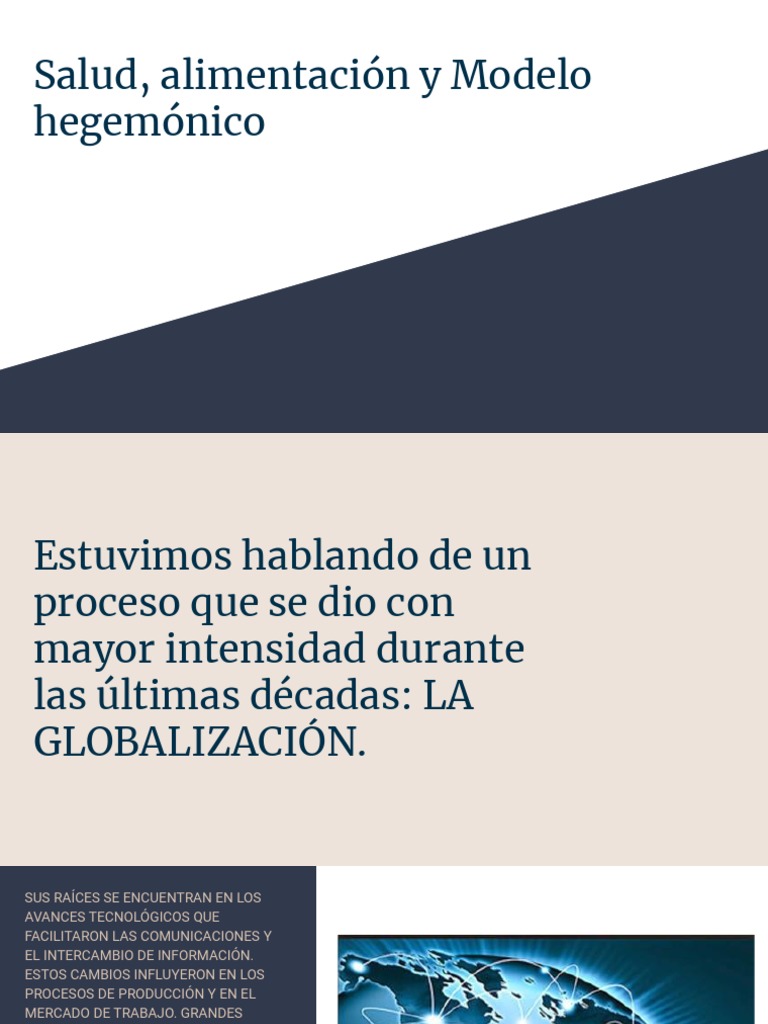 Salud, Alimentación y Modelo Hegemónico | PDF | Globalización | Medios ...