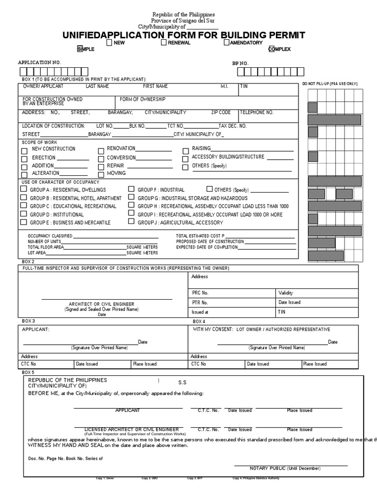 Building Permit Form | PDF