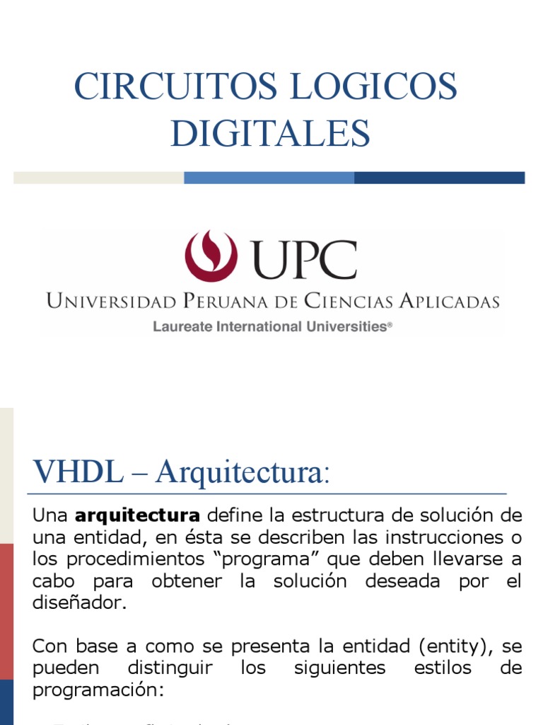 6. Lógica Programable_Parte_2 - Arquitectura | PDF | Vhdl | Electrónica ...