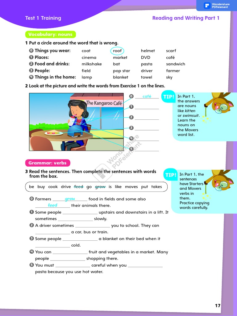 Mini Movers Trainer (Part 1) | PDF | Cognitive Science | Grammar