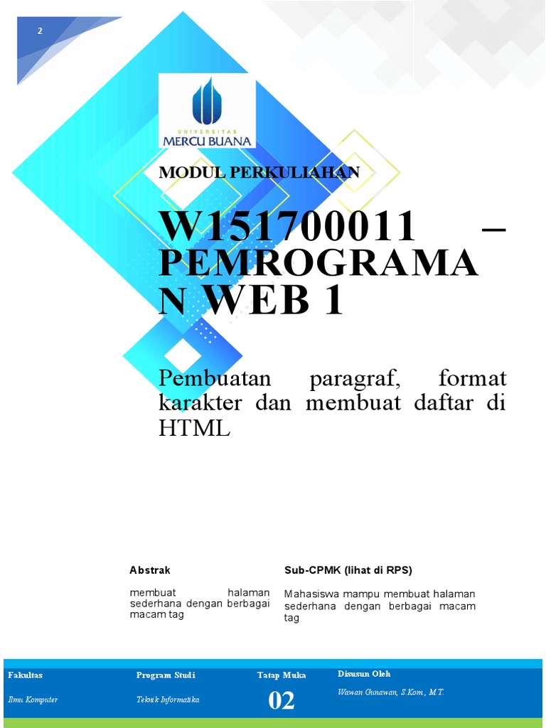 Pertemuan 2 - Web1 | PDF