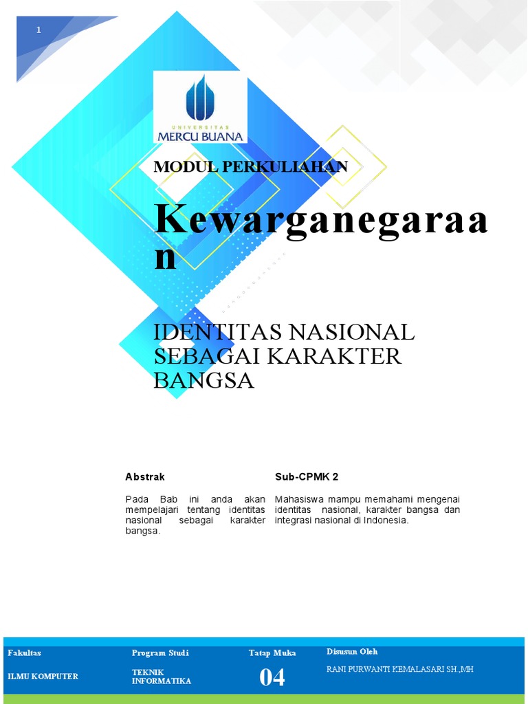 Modul 4 KWN Identitas Nasional Indonesia 2022 | PDF