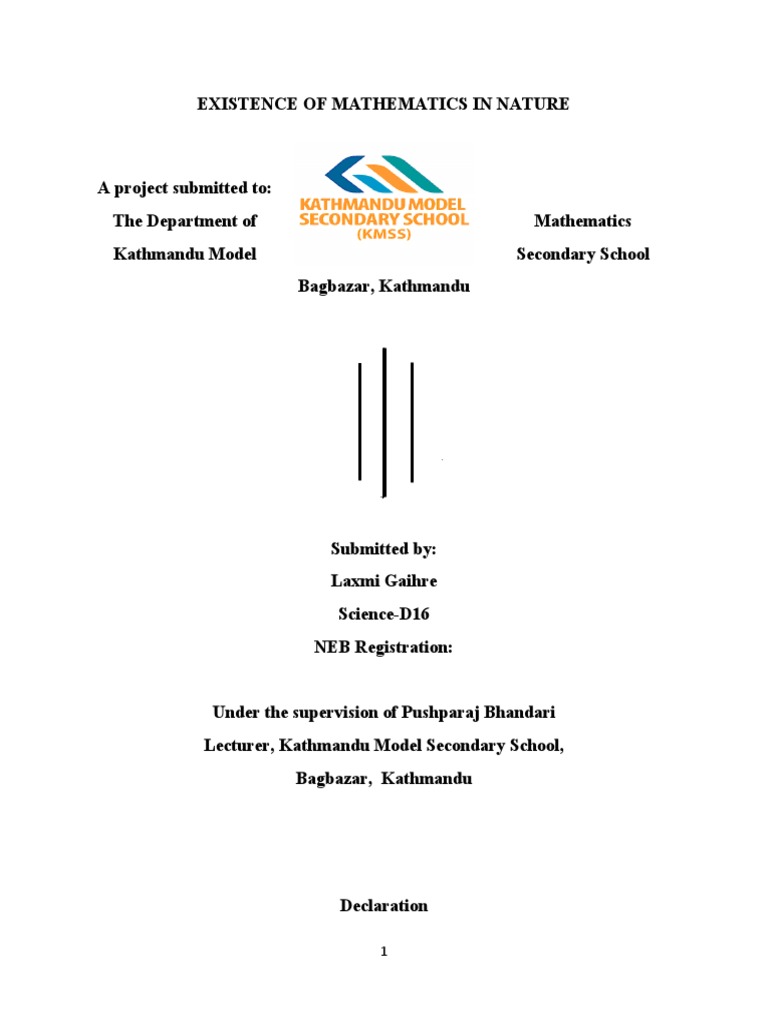 Existence of Mathematics in Nature, Class 11 | Download Free PDF ...