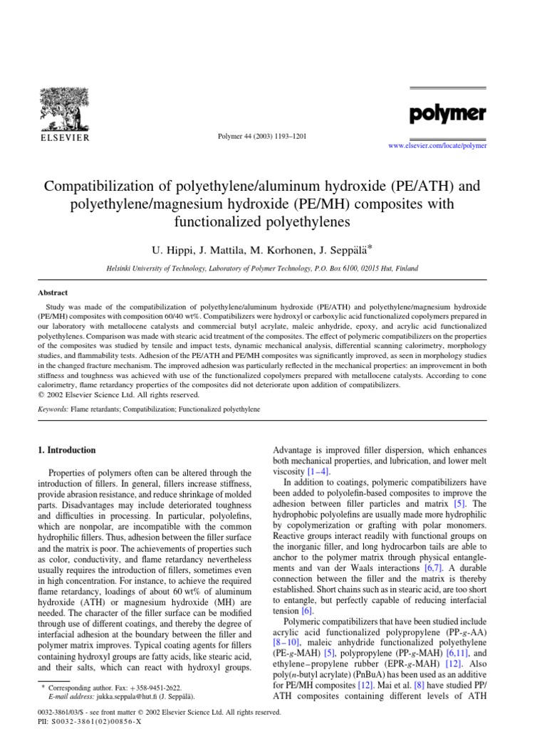 Compatibilization | PDF | Polyethylene | Polymers