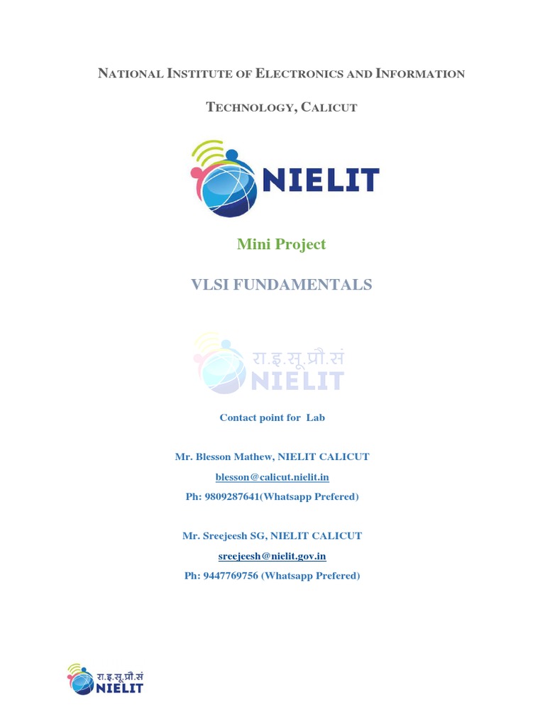 VLSI FUNDAMENTALS - Mini Project | PDF | Computers