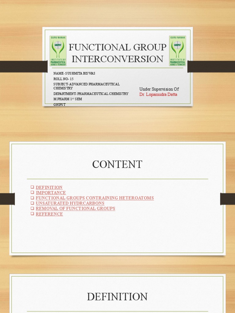 Functional Group Interconversion | PDF | Functional Group | Alkene