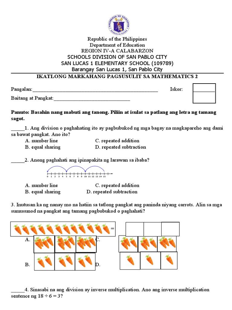 3rd PT MATH 2 | PDF