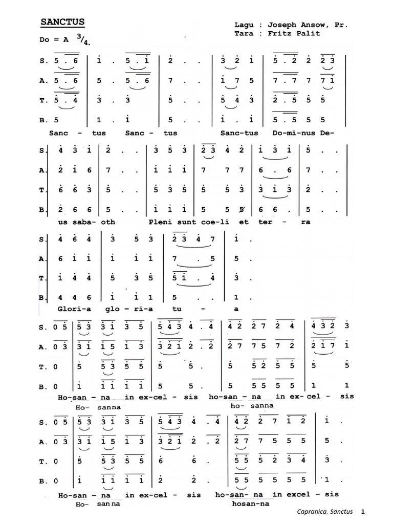 Capranica, Sanctus | PDF