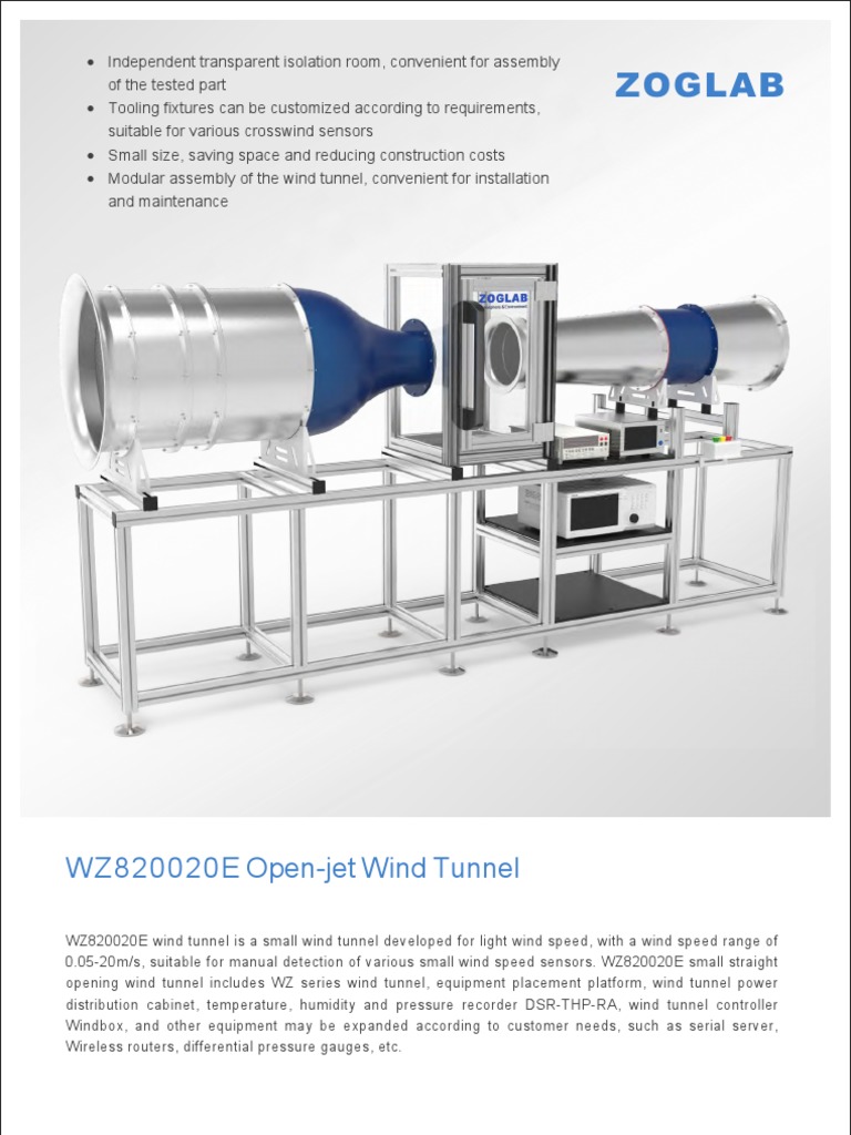 WZ820020E Open-Jet Wind Tunnel | PDF | Wound | Wind Tunnel