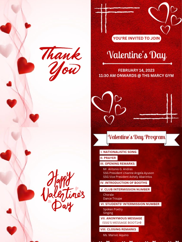 Valentine's Day Program Invitation | PDF | Art