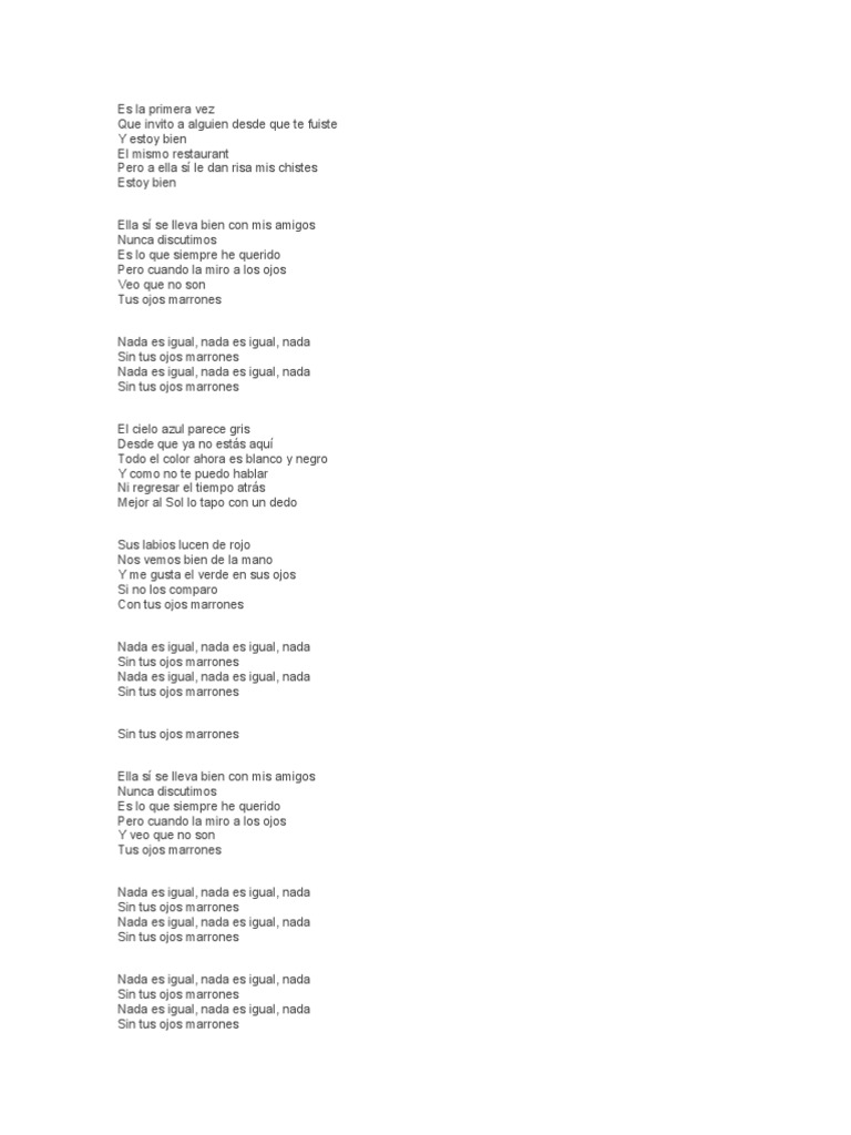 Canción Ojos Marrones | PDF