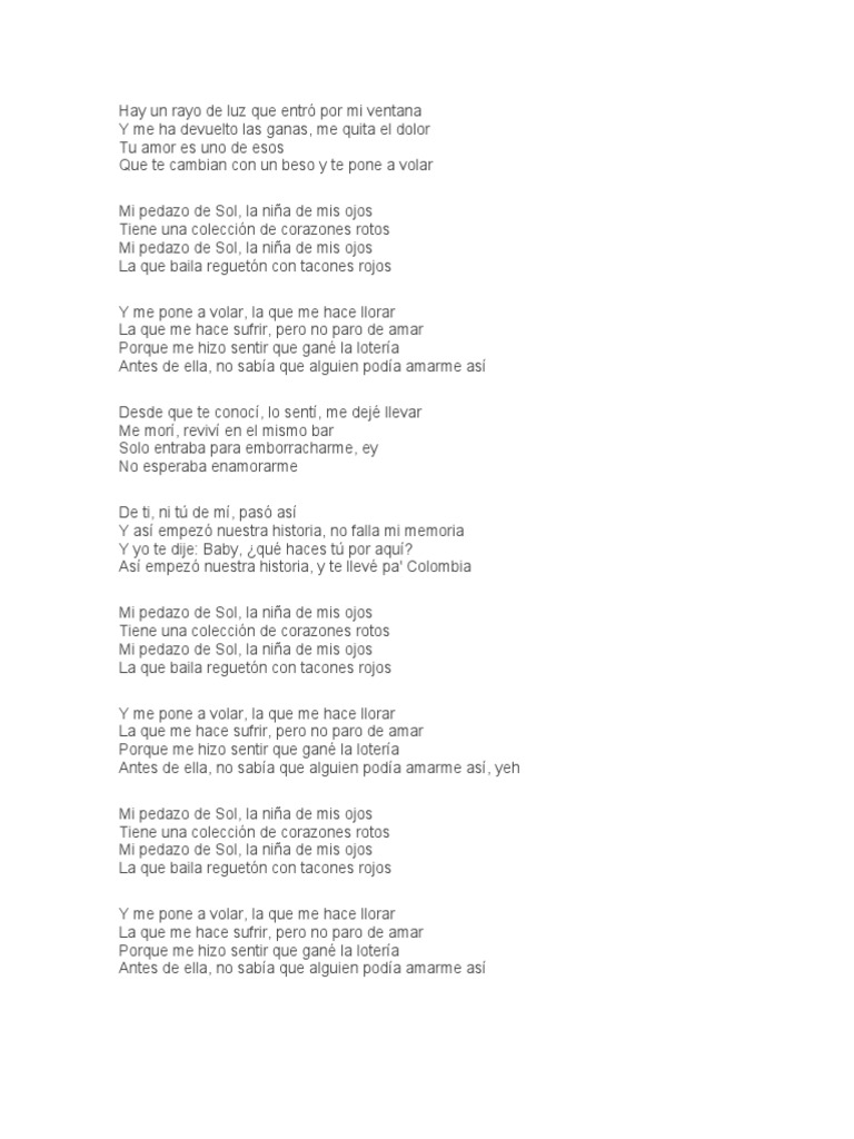 Canción Tacones Rojos | PDF