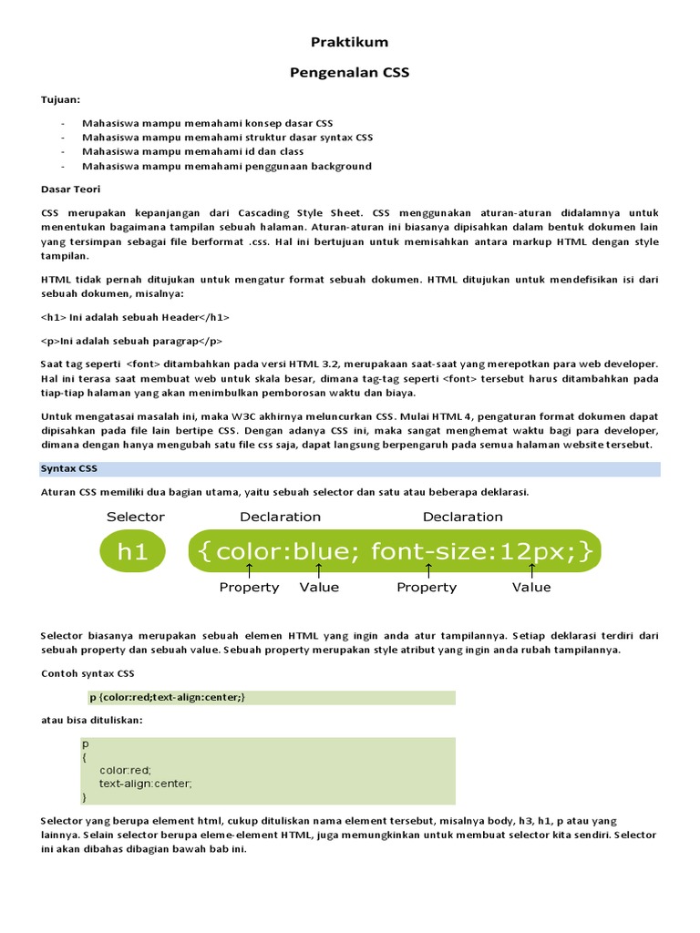 Praktikum Css 1 | PDF
