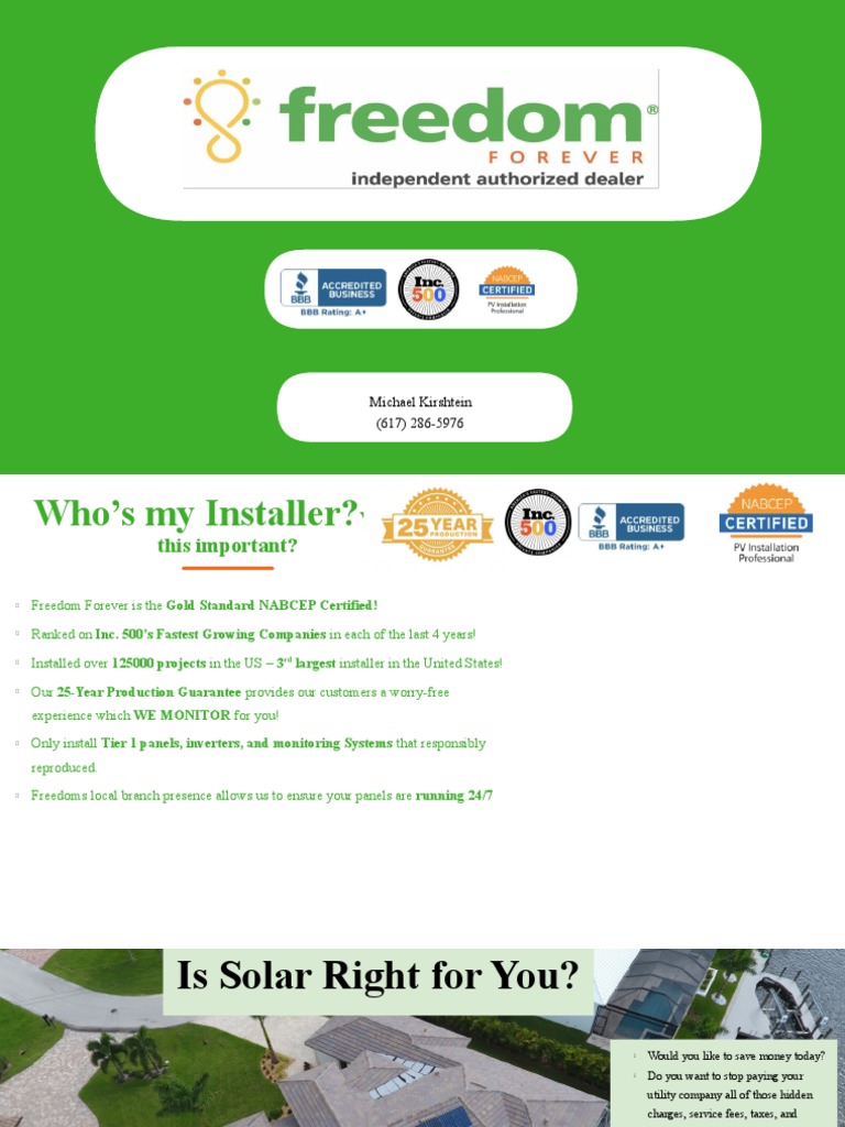 Freedom Forever Solar Benefits Explained | PDF | Technology & Engineering