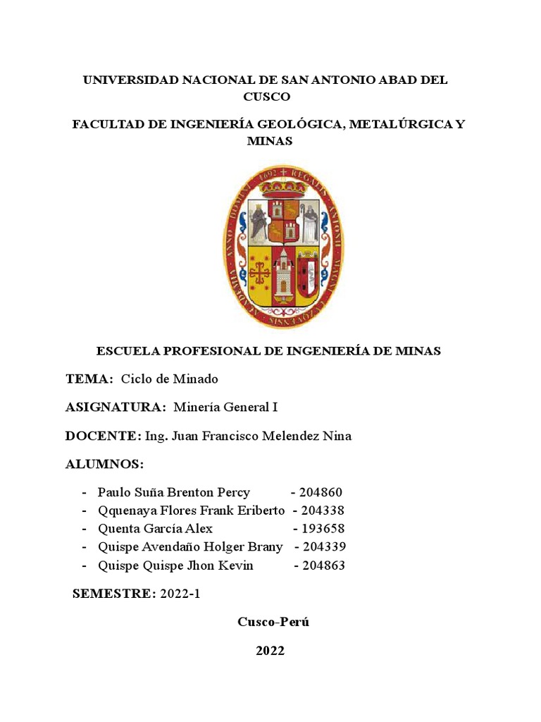 Ciclo de Minado | PDF