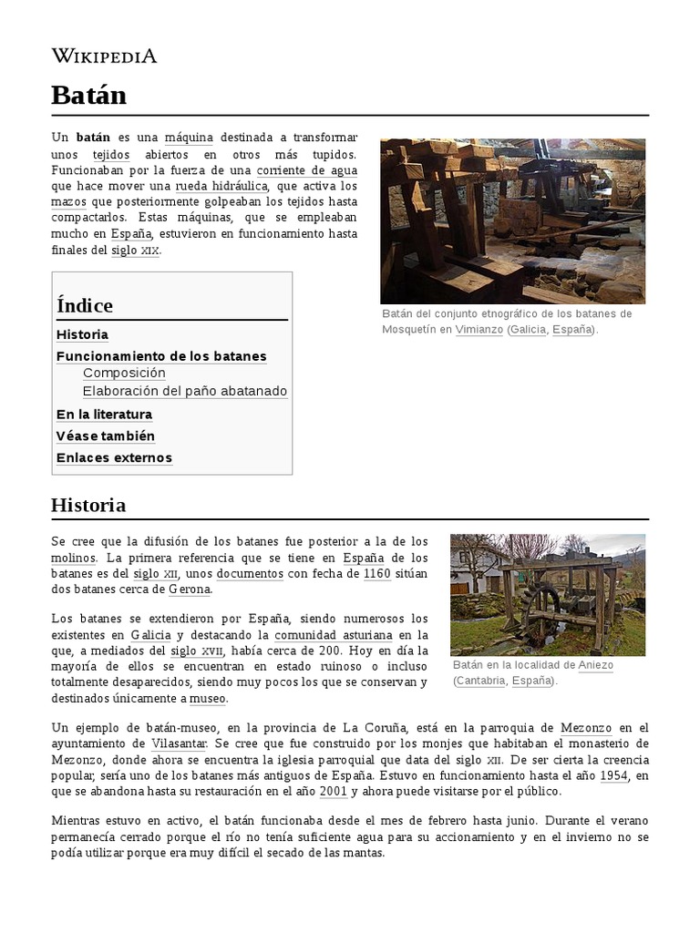 Batán | PDF | Rueda | Don Quijote