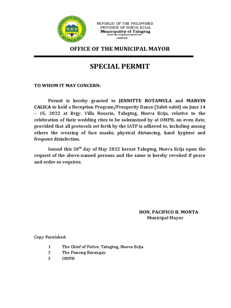 Permit To Dance Party | PDF