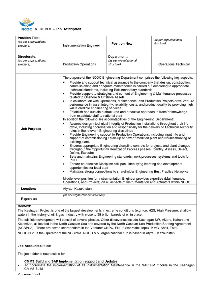 Instrumentation Engineer (Level II) - Eng | PDF | Safety | Engineering